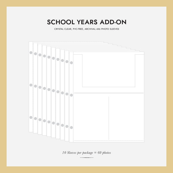 4x6 School Years Memory Binder Sleeves for 4x6 Photos Set Of 10 - Rag ...