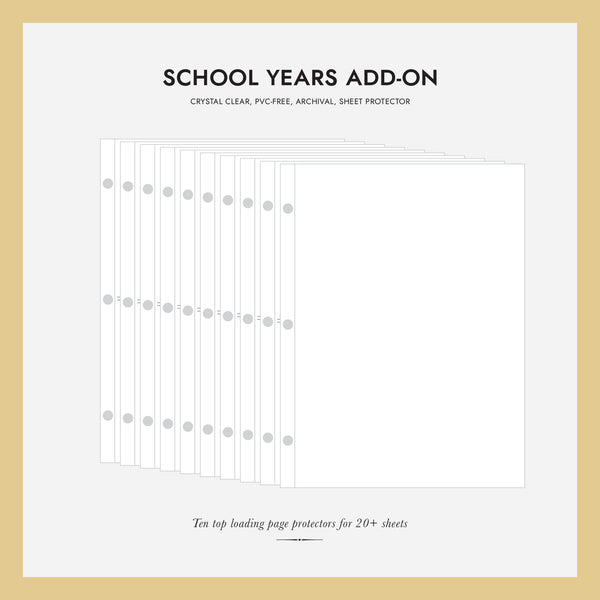 8.5 x 11 School Years Memory Binder Sheet Protectors for 8.5 x 11 Docu ...
