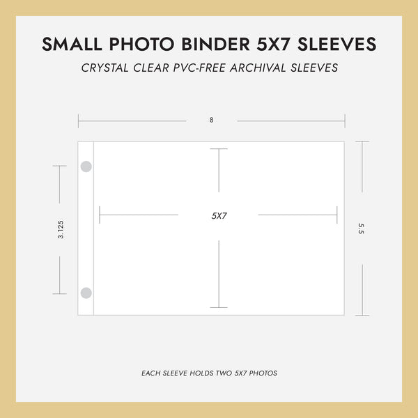 5x7 Small Photo Binder Refill Sleeves | Set Of 10 | for 5 x 7 Photos ...