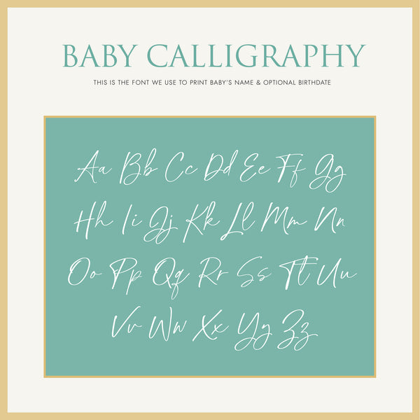 Baby's First Book | Printed Cover: Calligraphy Blue | Available Person ...