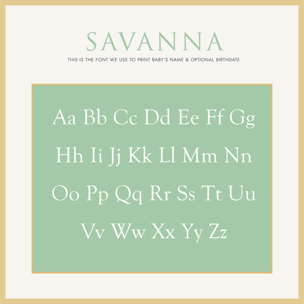 Baby's First Book | Printed Cover: Savanna | Available Personalized ...