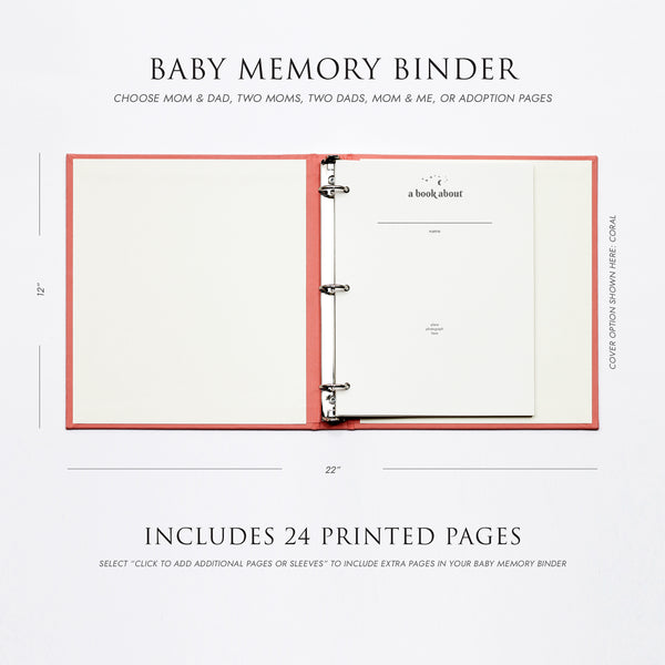 Personalized Baby Memory Binder | Cover: Pastel Blue Cotton | Select Y ...