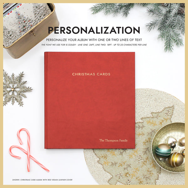 Christmas Card Album | Cover: Teal Blue Cotton | Available Personalize ...