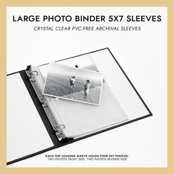 5x7 Large Photo Binder Refill Sleeves (Standard 5x7 Photos) Set Of 10 ...