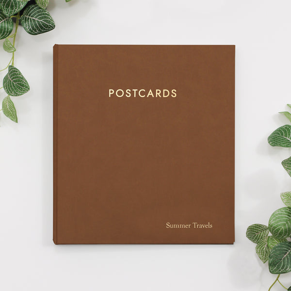 Large Postcard Album | Cover: Brown Vegan Leather | Available Personal ...