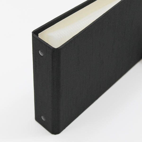 Small Photo Binder | for 5x7 Photos | with Black Vegan Leather Cover ...