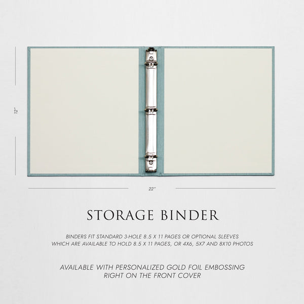 Storage Binder | Personalized Archival Document Binder | Rag & Bone Bindery