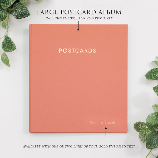 Large Postcard Album | Cover: Coral Cotton | Available Personalized ...