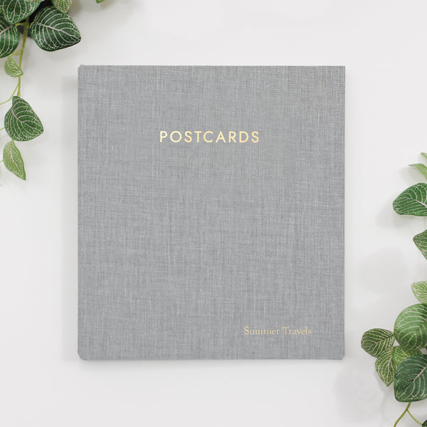 Large Postcard Album | Cover: Light Gray Linen | Available Personalize ...