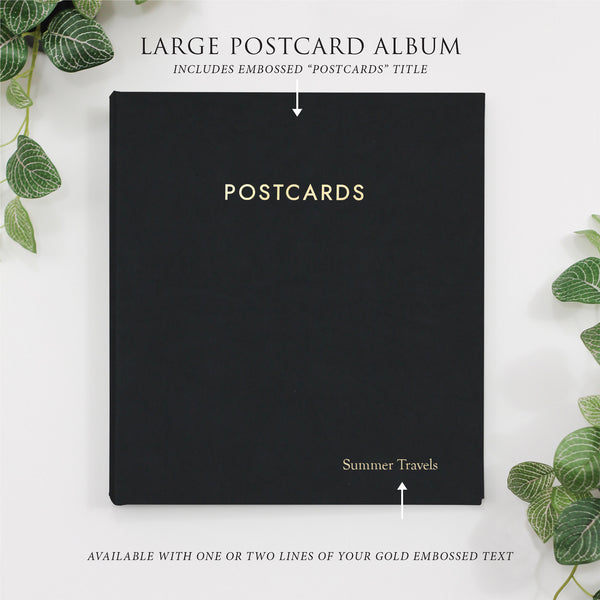 Large Postcard Album | Personalized Postcard Storage Binder | Rag ...