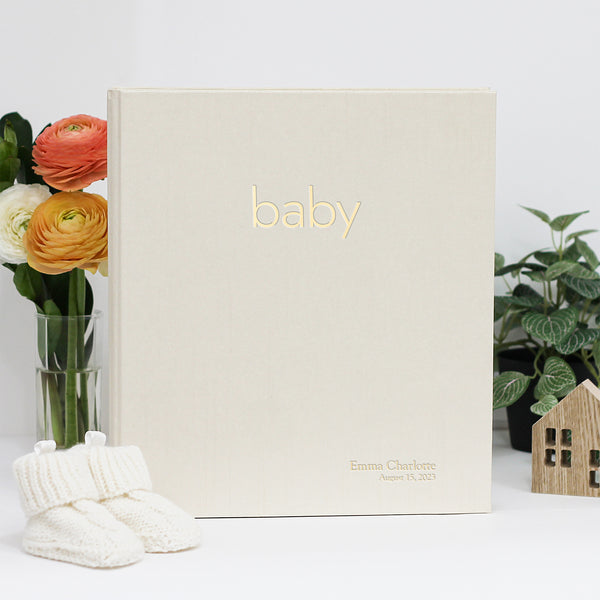 Baby Memory Binder | Personalized Baby Book Binder | Rag & Bone Bindery
