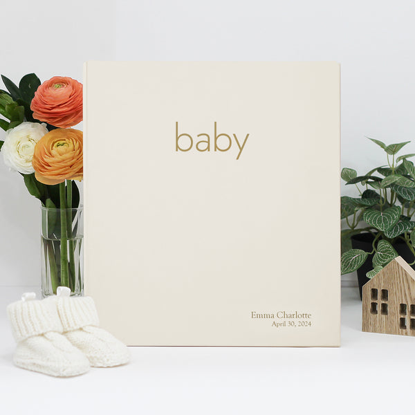 Baby Memory Binder | Personalized Baby Book Binder | Rag & Bone Bindery