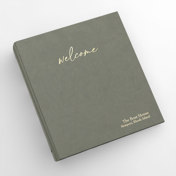 Welcome Binder with Moss Vegan Leather | Home | Air BNB - Rag & Bone ...