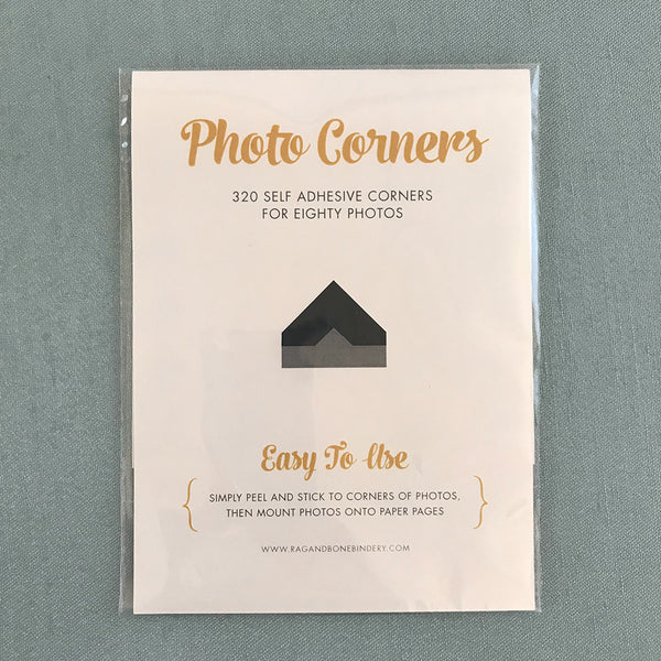 Photo Corners (Black, Ivory or Gold) - Rag & Bone Bindery