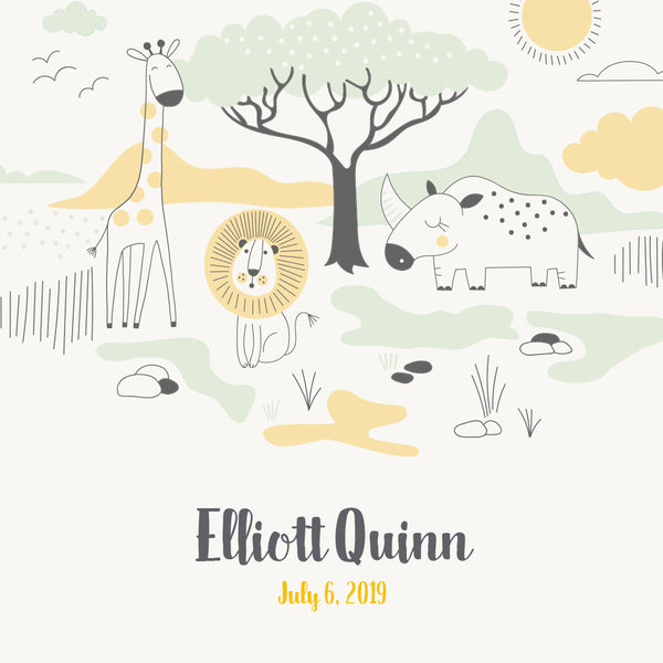 Personalized Baby's First Book Savanna - Rag & Bone Bindery